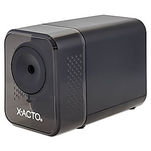 XLR Office Electric Pencil Sharpener, AC-Powered, 3" x 5.5" x 4", Charcoal Black