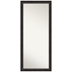 Amanti Art Black Full Length Mirror, 65x29 Allure Charcoal Tall Free Standing Body Wall Mirror Full Length for Dressing, Casual Wood Frame, Lean on Floor or Hang, Wall Decor from WI, USA