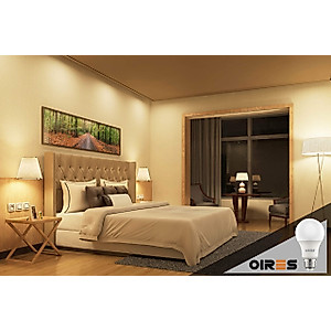 OIRES 60W Equivalent LED Light Bulb 800 Lumens A19 Shape Bulbs 2700K Warm White Non-Dimmable UL Listed 9 Watt E26 Base Suitable for use in Enclosed Fixtures & Damp Locations - 6 Pack