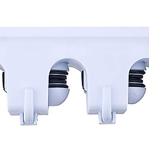 Superio Mop & Broom organizer 3-Slots (White)