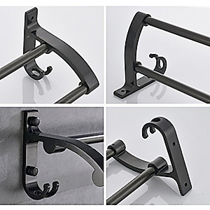 OMOONS Towel Shelf Multi-Function Towel Rack Sustowel Storage Wall Mounted Bath Towel Rail, Single Towel Bar for Bathroom/50Cm