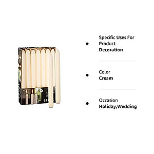 SPAAS Ivory Tapered Candles Pack of 14 - 9 Inch Tall for Candlesticks, Unscented Premium Wax - 8 Hour Long Burning for Home Decoration, Wedding, Holiday and Parties