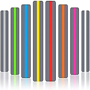32 Pieces Guided Reading Strips/Colored Overlay/Highlight Strips/Highlighter/Bookmark/Assorted Colors Help with Dyslexia for Children and Teacher Supply Assistant