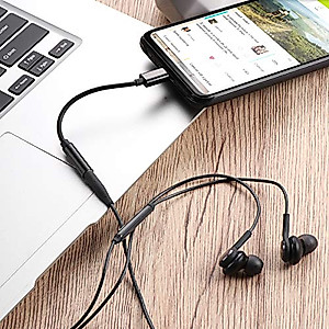 UKCOCO USB Type C to 3.5mm Headphone Jack, 3 Pack Audio Earphone Cable Converter for One Plus 6t, Huawei Tablet M5, Moto Z Z Droid Force Play and USB C Device