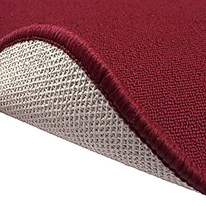 Washable Stain Resistant Kitchen Rugs with Latex Backing, Kitchen Mats for Floor, 18"x30" Red, John Ritzenthaler Company