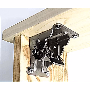 Skelang 2-Pack Folding Brackets, Lock Extension Hinge, Foldable Leg Brackets Hardware for Table, Workbench, Platform