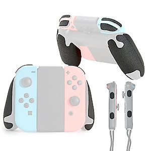 HOTLINEGAMES 2.0 Plus Controller Grip Compatible With Nintendo Switch Joy-Con Grips Tape, Anti-Slip, Sweat-Absorbent, Easy to Apply (Handle Grips+Buttons+Triggers (12PCS))