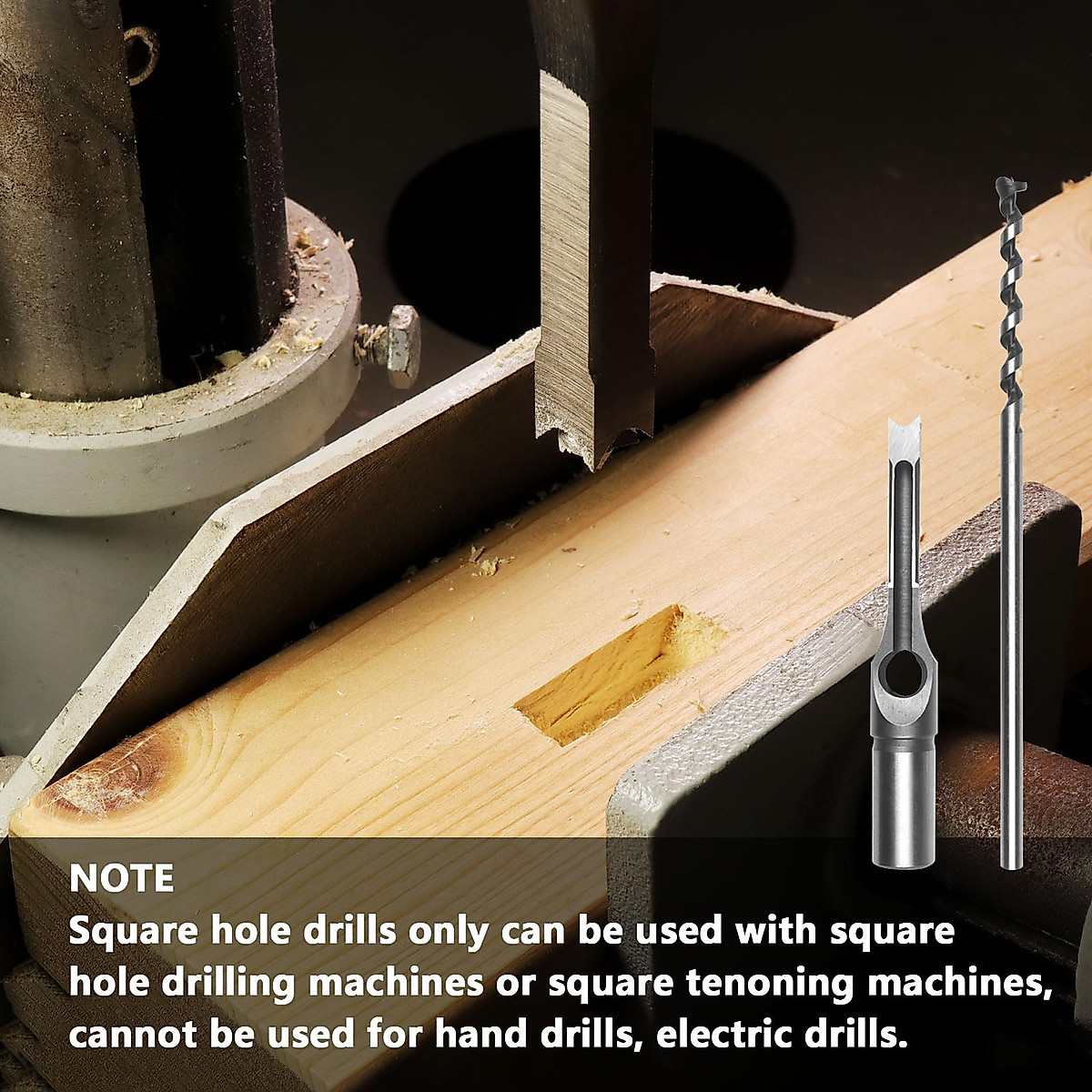ATOPLEE Square Hole Drill Bits for Wood,3pcs HSS Woodworking Square Mortise Drill Bit,5/16 Inch 3/8 Inch 1/2 Inch (All of Sizes)