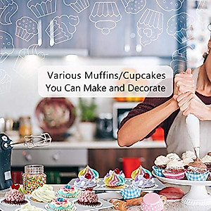 TeamFar Muffin Pans for Baking, Cupcake Pan Tray Set for Making Cakes Cornbread Quiche and More, Healthy & Non Toxic, Oven & Dishwasher Safe - Set of 2