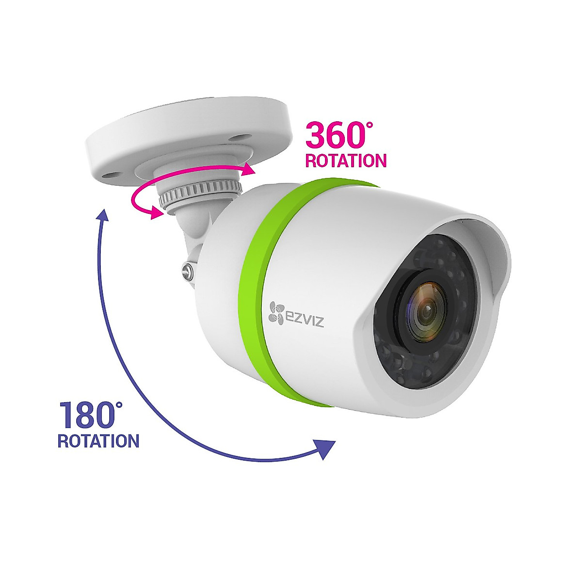 EZVIZ 1080p Single Bullet Camera for Home Security System with 60ft Network Cable