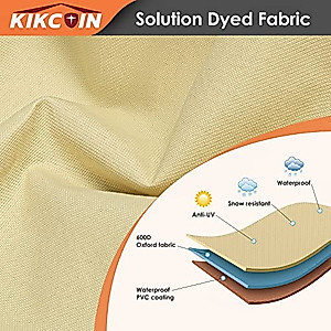 Heavy Duty Patio Chair Covers Waterproof, 2 Pack Lounge Deep Seat Cover 35"W x 38"D x 31"H, Heavy Duty Lawn Patio Outdoor Furniture Covers Waterproof with Air Vents for All Weather, Khaki & Brown