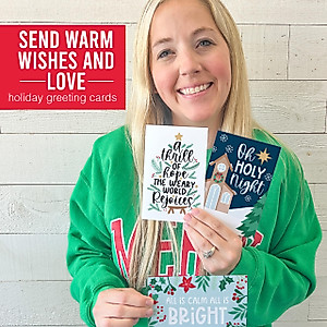 24 Doodle Religious Christmas Cards Boxed With Envelopes, 25 Holiday Party Invitations, Christmas Invite, 50 Holiday Greeting Cards, Blank Winter Postcard Set, Merry Christmas Cards