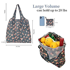 Harlang Heavy Duty Reusable Grocery Shopping Bag, Replace Paper and Plastic Bags Large, Strong, Waterproof, 50lbs Washable Recycle Bags Animal Pattern, 12 Pack w 1 Storage Bag