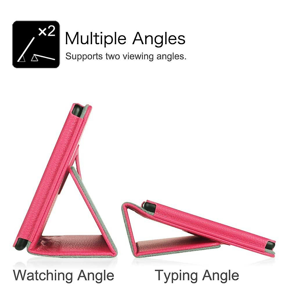 EpicGadget Case for Galaxy Tab A 10.1 2019 (SM-T510/SM-T515), PU Leather Folding Stand Folio Cover Case for Samsung Galaxy Tab A 10.1 Released in 2019 (Pink)