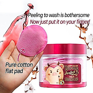 Elizavecca Exfoliate,Cleansing, Milky Piggy Hell-Pore Perfect Wine Sparkling Peeling Pad