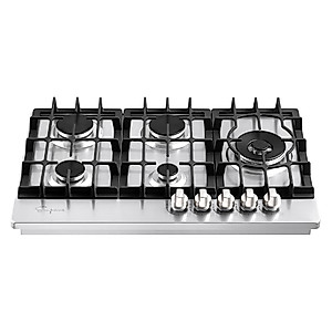 Empava 30" Built Cooktop in Stainless Steel with 5 Gas Stove Including A 18000 BTU Power Burner, 30IN, Silver