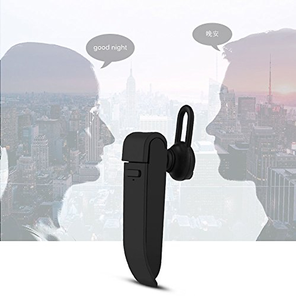 Multi-Language Translator Bluetooth Wireless Earphone Portable Business Headphone 16 Languages Translation Earphone -Black