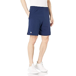 Russell Athletic mens Russell Athletic Men's Premium Ringspun Cotton With Pockets Casual Shorts, Navy, Medium US