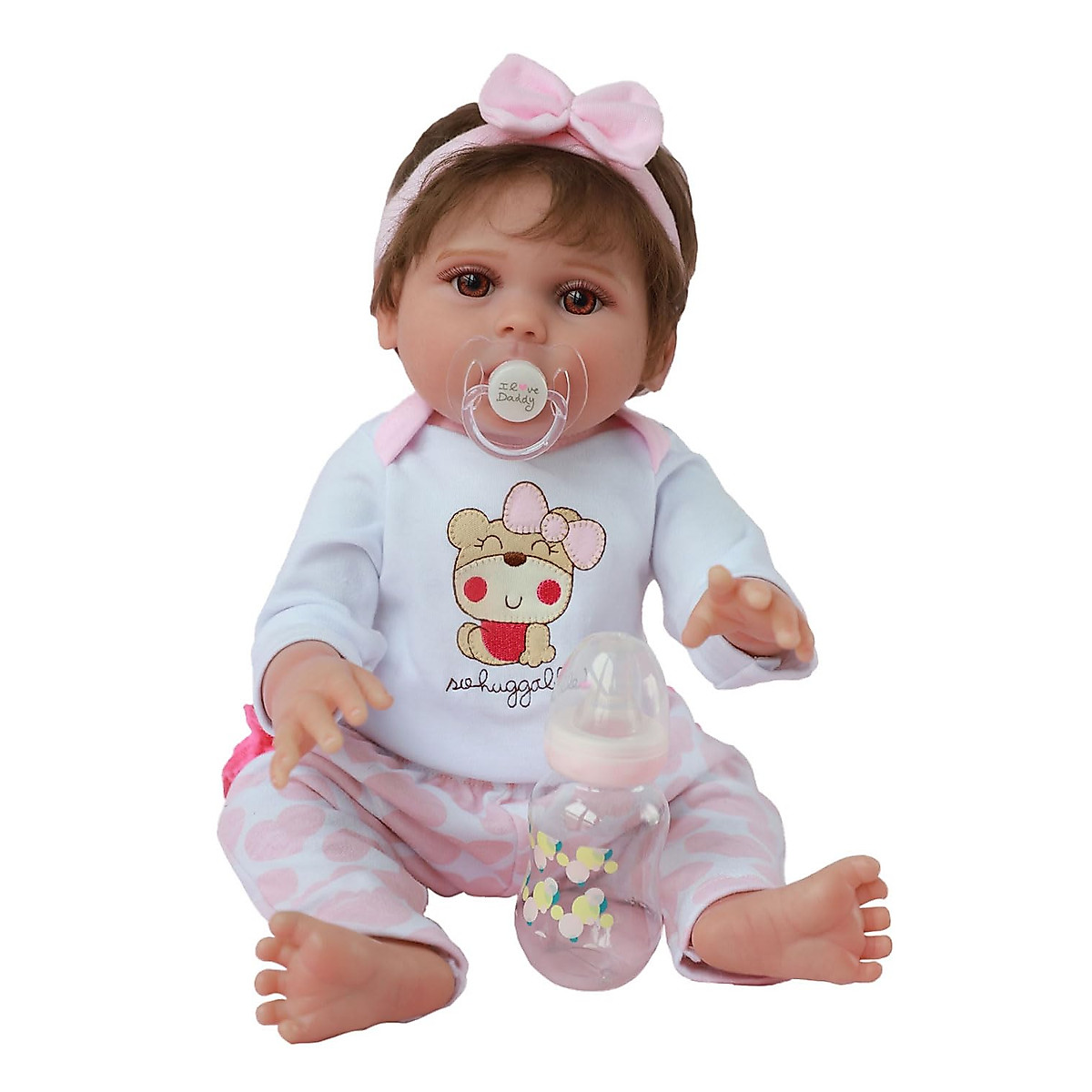 Kaydora Realistic Reborn Baby Dolls - 18 Inch Silicone Baby Girl, Real Life Dolls with Full Body Vinyl, Newborn Lifelike Weighted Doll for Ages 3+ Gift