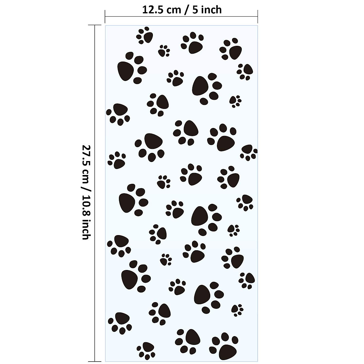 Blulu 200 Pcs Pet Paw Print Cellophane Bags Dog Party Favor Bags Heat Sealable Treat Bags Dog Paw Gift Bags Cat Candy Bags with 200 Pieces Silver Twist Ties for Pet Treat Party Favor (Black)