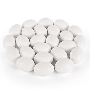 JOYIN 18 Pcs 2.36" Easter Eggs, White Wooden Eggs, Unpainted Wooden Fake Eggs for Kids Easter DIY Paint Your Own Egg Decor, Easter Eggs Hunt, Easter Craft, Easter Basket Stuffers, Crafts Activities