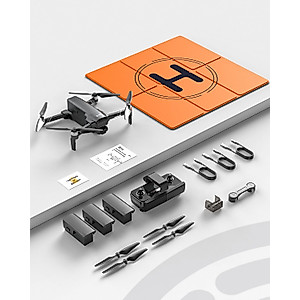 Holy Stone HS600 Drones with Camera for Adults 4K, FAA Remote ID Compliant, 2-Axis Gimbal & EIS Anti Shake, 3 Batteries 84-Min Flight Time, 10000 FT Range Transmission, 4K/30FPS, Drone Landing Pad