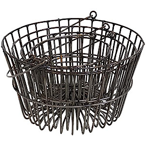 Sunnydaze 4-Piece Rustic Metal Nesting Baskets with Handles - Farmhouse Style Bins for Indoor/Outdoor Home Storage and Decor
