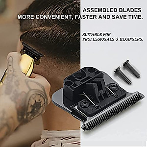 Replacement Trimmer Blades DLC 2.0 Compatible with BaBylissPRO FX787 & FX726,Professional Graphite T-blade for stylist,1 pack (black)