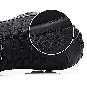 crazynekos Mens Winter Fashion Trekking Backpacking Snow Boots Water Resistant Shoes Non-Slip Fully Fur Lined Breathable Lightweight Hiking Boot (Khaki,8.5)