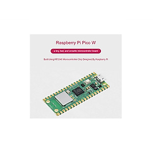 waveshare Pre-Soldered Raspberry Pi Pico W Microcontroller Board Basic Kit,Built-in WiFi,Supports 2.4/5 GHZ Wi-Fi 4,Based On RP2040 Dual-Core Processor