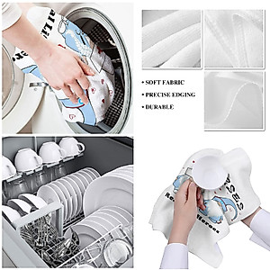 Kitchen Dish Towels 3 Pack-Super Absorbent Soft Microfiber,Nurse Real Life Heroes Gnome Nurses Cleaning Dishcloth Hand Towels Tea Towels for Kitchen Bathroom Bar