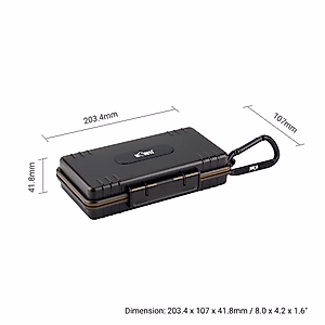 KIWIFOTOS AA AAA Battery Storage Case Holder with Detachable Battery Tester Checker, Hard Shell Battery Organizer Container for 14 Double A & 10 Triple A Battery, Water-Resistant and Shockproof