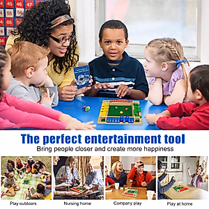 Eupboron Shut The Box Game, Wooden Board Dice Games for Adults and Kids 2-4 Player Family Classics Tabletop Version Games for Classroom, Party, or Pub