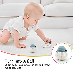 Baby Teether Teething Toys for Babies 3-12 Months, Fun Baby Teething Toys for Infant 12-18 Months, Mombella Octopus Teethers 6 Month Old, Silicone Comfort Chewing Toy for Kids, Iron Green