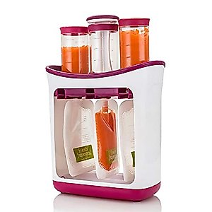 Baby Food Squeeze Station Infant Fresh Fruit Juice Maker with Storage Bags for Food Maker Preparation