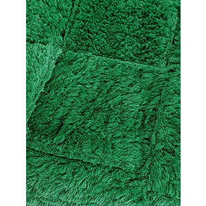 YZHJ Fluffy Tote Bags Set Forest Furry Fleeced Purse Plush Handbag Soft for Women Winter Fall (Green)