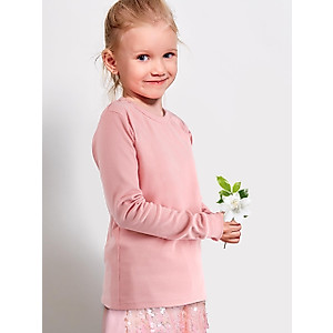 Cooraby 6 Pack Girls Boys Athletic Performance Long Sleeve Shirt Tops Kids Thermal Stretch Undershirt Moisture Wicking Top