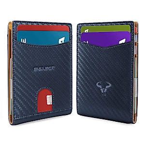BULLIANT Slim Wallet Money Clip, Mens Front Pocket Wallet For Men 8 Cards 3"x4.25",RFID Blocking,Gift Boxed
