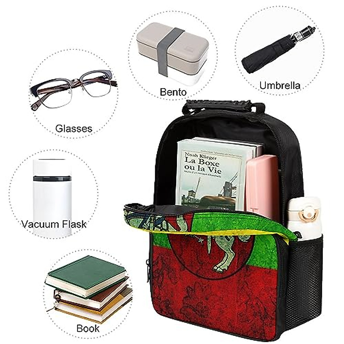 Lithuanian Flag Laptop Backpack Lightweight 16 Inch Travel Backpack Shoulder Bag Daypack for Men Women