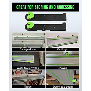 Track Rack for Guide Rail, Guide Rail Holders, Track Saw Guide Rail Mount, Track Saw Guide Organizer 4 Pack