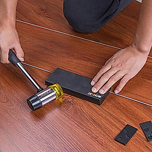 ZEXHOM Professional Laminate Wood Flooring Installation Kit with 40 Spacers, Upgraded Tapping Block, Widen Pull Bar and Heavy Duty Mallet