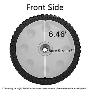 Front Drive Wheels Fit for Troy Bilt Lawn Mower - Drive Wheels Fit for MTD Snapper Troy Bilt Tuff-Cut 210 TB210 TB230 TB240 Self Propelled Mower, Replace 734-04018A 734-04018B 734-04018C, 2 Pack, Gray