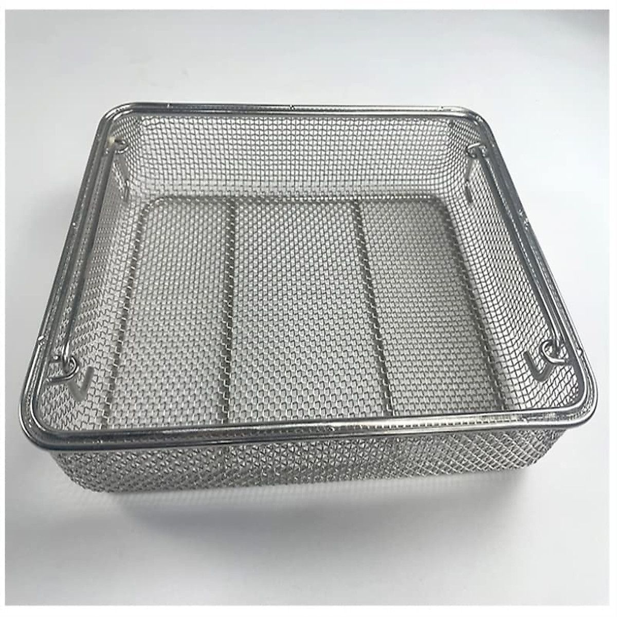 KUNWU SUS304 Stainless Steel Mesh Net Strainer Grill Basket for Medium Cat Litter Box, Rinse, Fry, Steam or Cook Vegetables & Pasta,Easy Clean Durable Net 17.5"x13.5"x3"