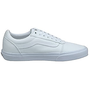 Vans Men's Ward Sneaker, Canvas White White, 13