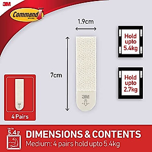 Command White 12 lb Picture Hanging Strips, Decorate Damage-Free, Indoor Use (17201-4PK-ES)