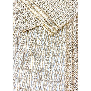 Fennco Styles 100% Jute Design Farmhouse Placemats 13" W x 19" L, Set of 4 - Ivory Table Mats for Home, Dining Room, Banquets, Family Gathering and Special Occasion (Ivory)