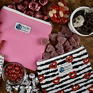 Planet Wise Reusable Sandwich Bags | Printed Zipper Snack Storage On The Go | Dishwasher Safe for Easy Cleanup | Water Resistant Mess Free Solution for Toddler Snacks | 7" x 7.5" (Black)