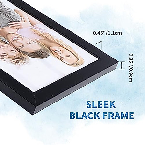 WIFTREY 18 Pack 4x6 Picture Frame Black, 4 x 6 Photo Frames Bulk for Wall Hanging or Tabletop Display