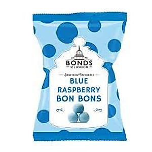 Original Bonds Of London Blue Raspberry Bon Bons Bag Sugar Dusted Raspberry Flavored Chewy Sweets Imported From The UK England