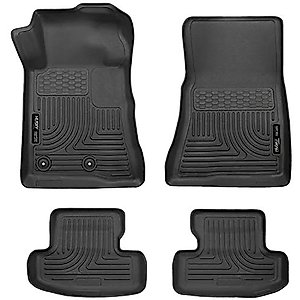 Husky Liners Weatherbeater Floor Mats | Fits 2015 - 2024 Ford Mustang | Front & 2nd Row, 3-pc Black - 99371